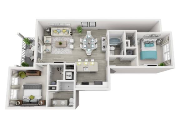 Floor Plans of Altis Blue Lake in Lake Worth, FL